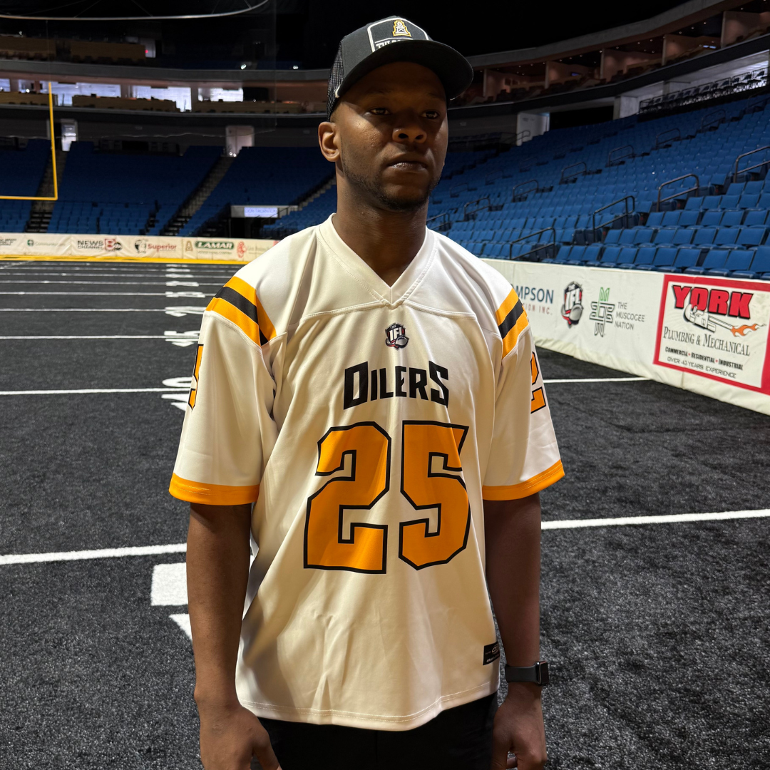 JR - 2025 Tulsa Oilers Football White #25 Replica