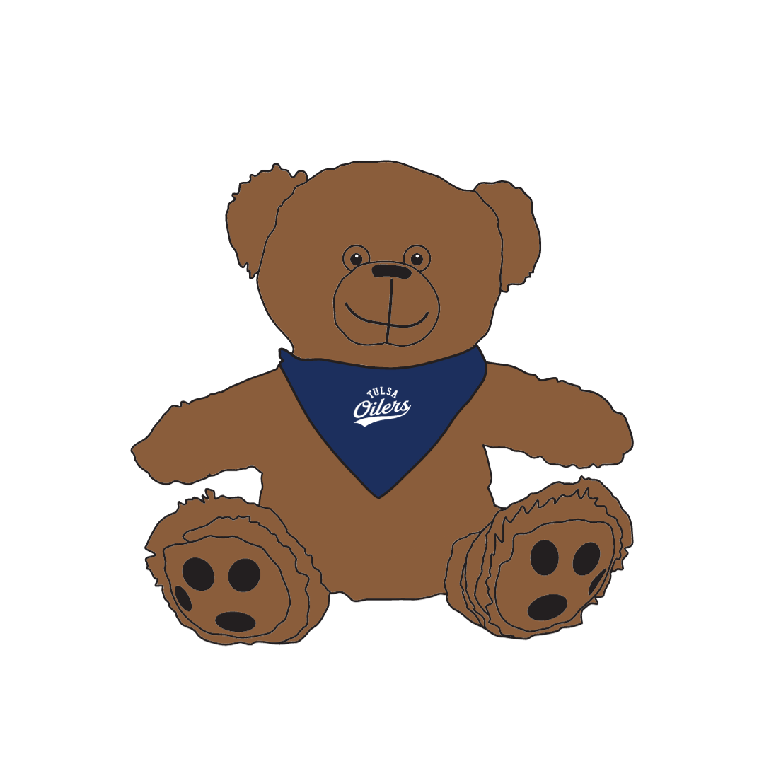 N - 23/24 Tulsa Oilers Bear with Bandana | Tulsa Oilers Store